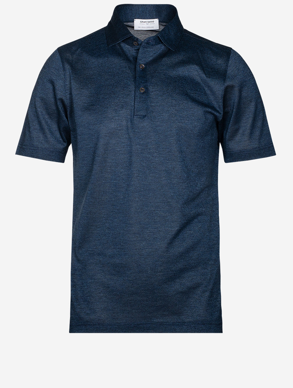 Gran Sasso 3 Button Polo Shirt Dark Blue | Luxury Men's Polo Shirts at ...