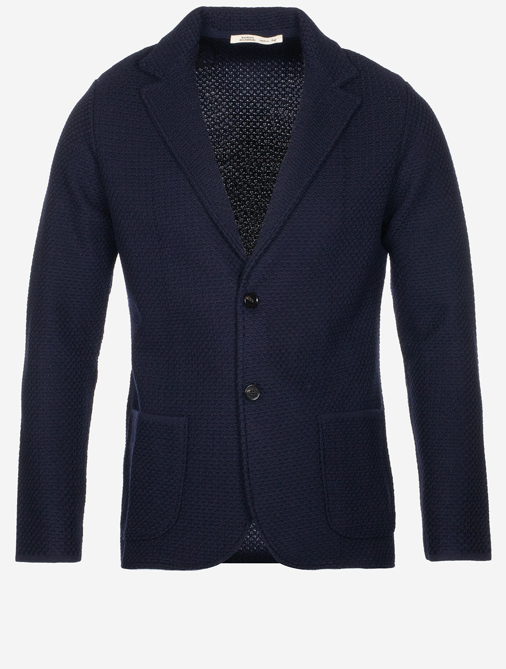Maurizio Baldassari Swacket 2 Button Basket Weave Navy | Premium Men's ...