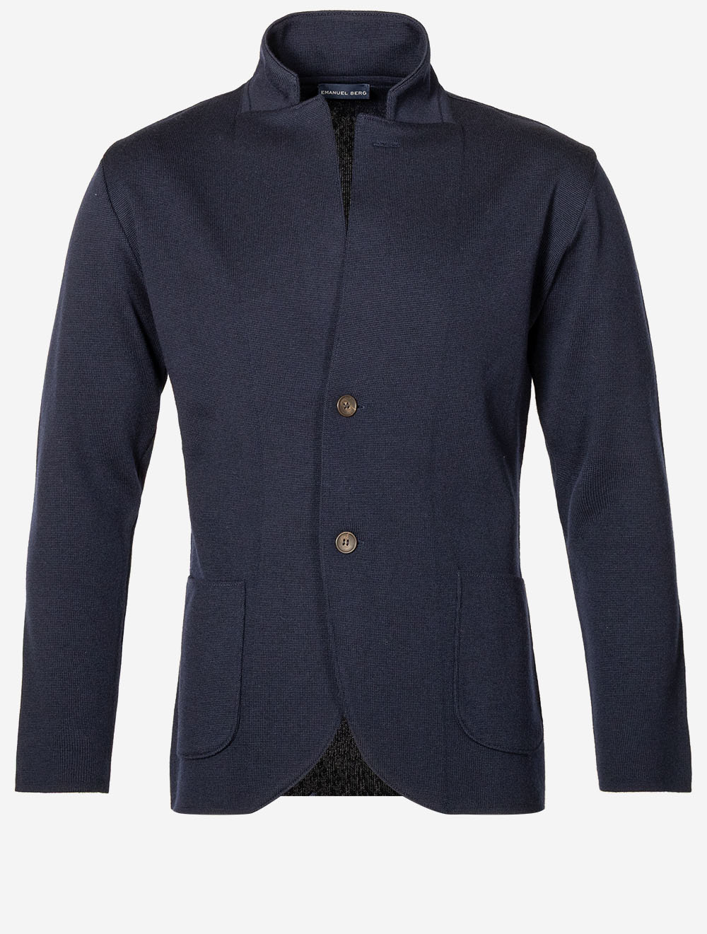 Emanuel Berg Premium Merino Swacket Navy | Luxury Men's Knitwear at ...