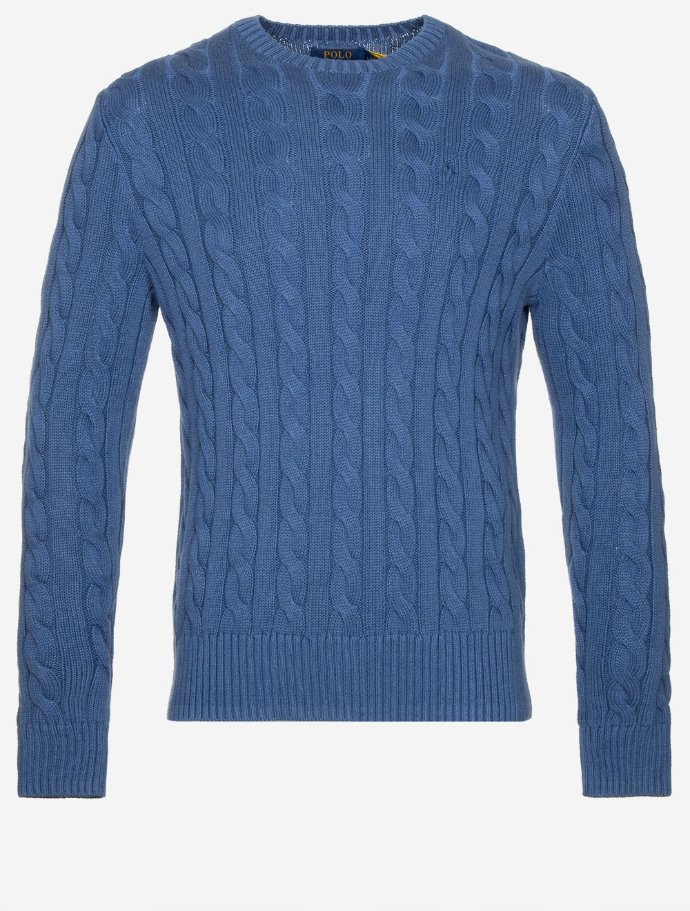 Ralph Lauren Cable-Knit Cotton Jumper Blue | Men's Jumpers at Louis ...