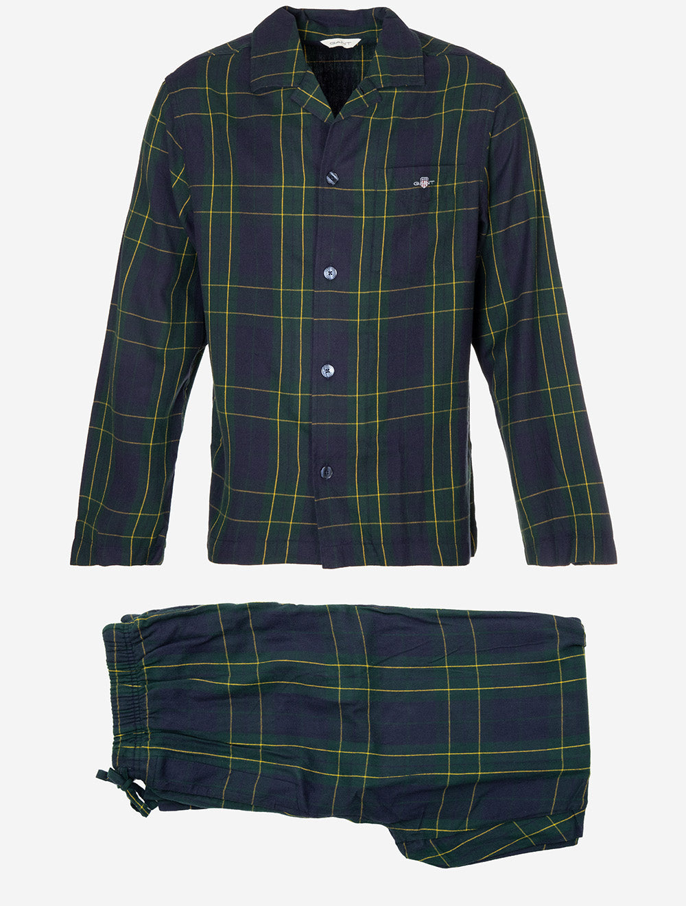 GANT Flannel Check Pyjama Set Gift Box Forest Green | Men’s Nightwear ...