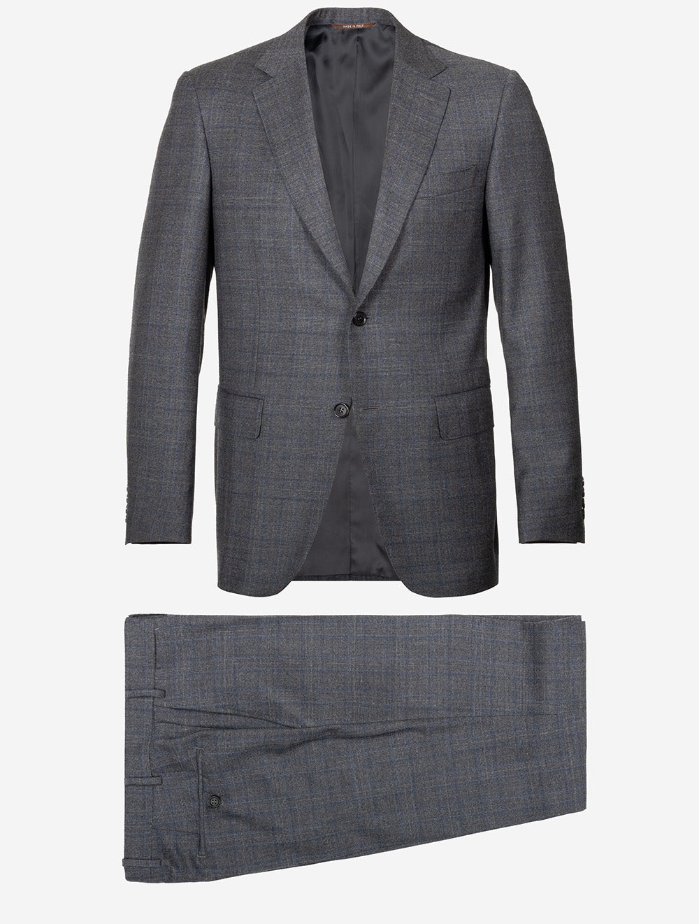 Canali Check Suit Charcoal | Luxury Men's Suits at Louis Copeland & Sons