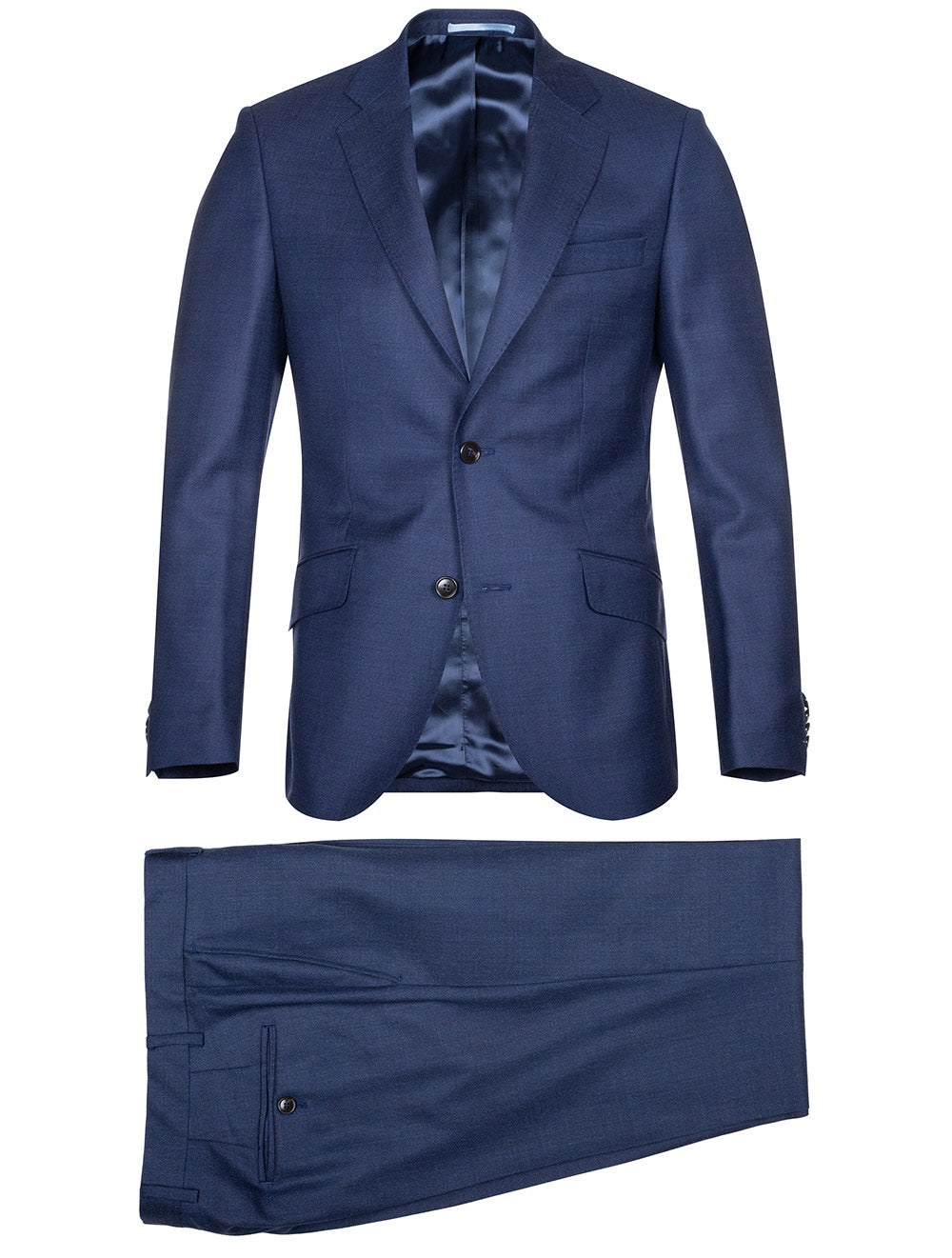 Louis Copeland Weave 2 Piece Suit Blue | Men's Tailored Suits at Louis ...
