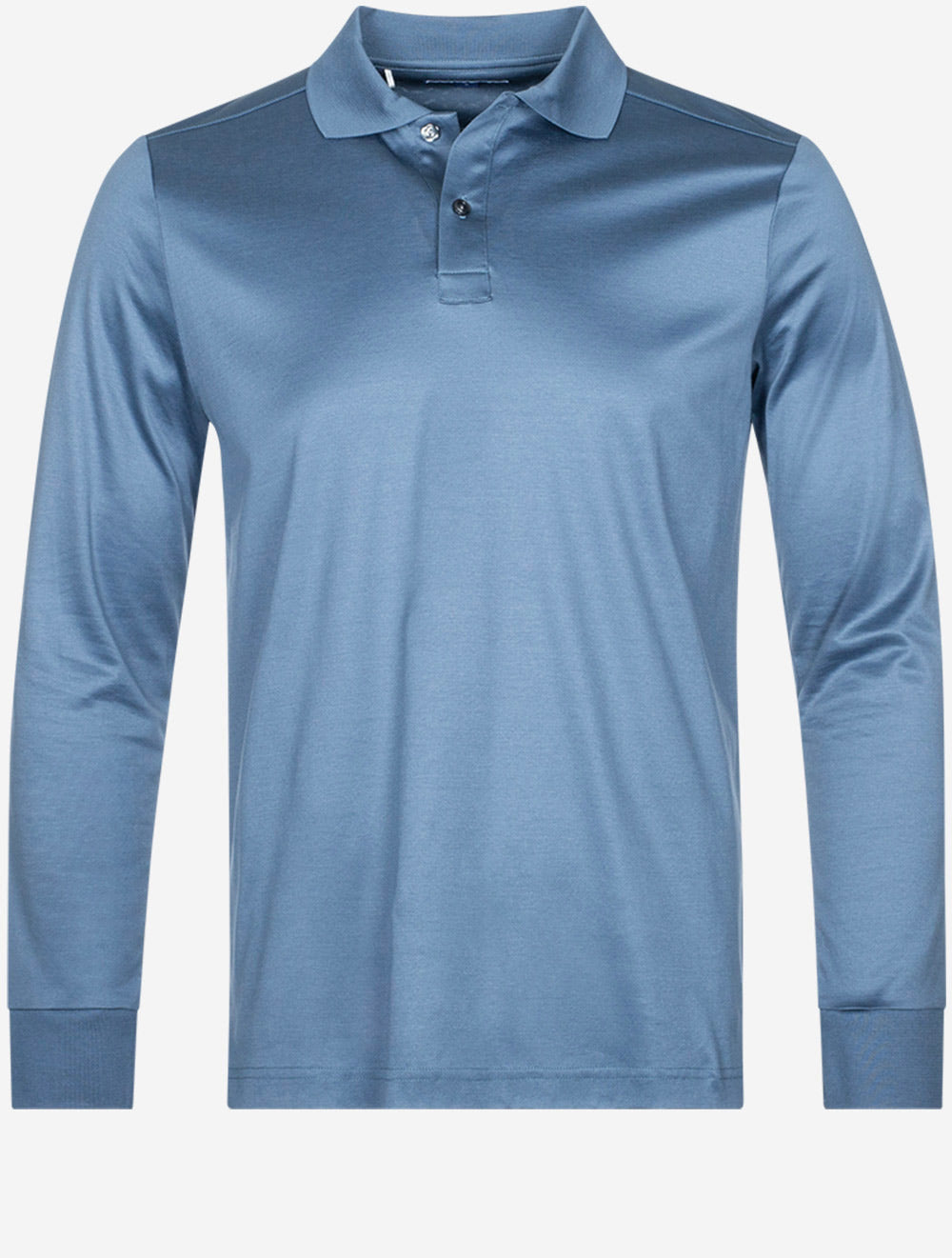 Eton Long Sleeve 2 Button Light Blue | Luxury Men's Polo Shirts at ...