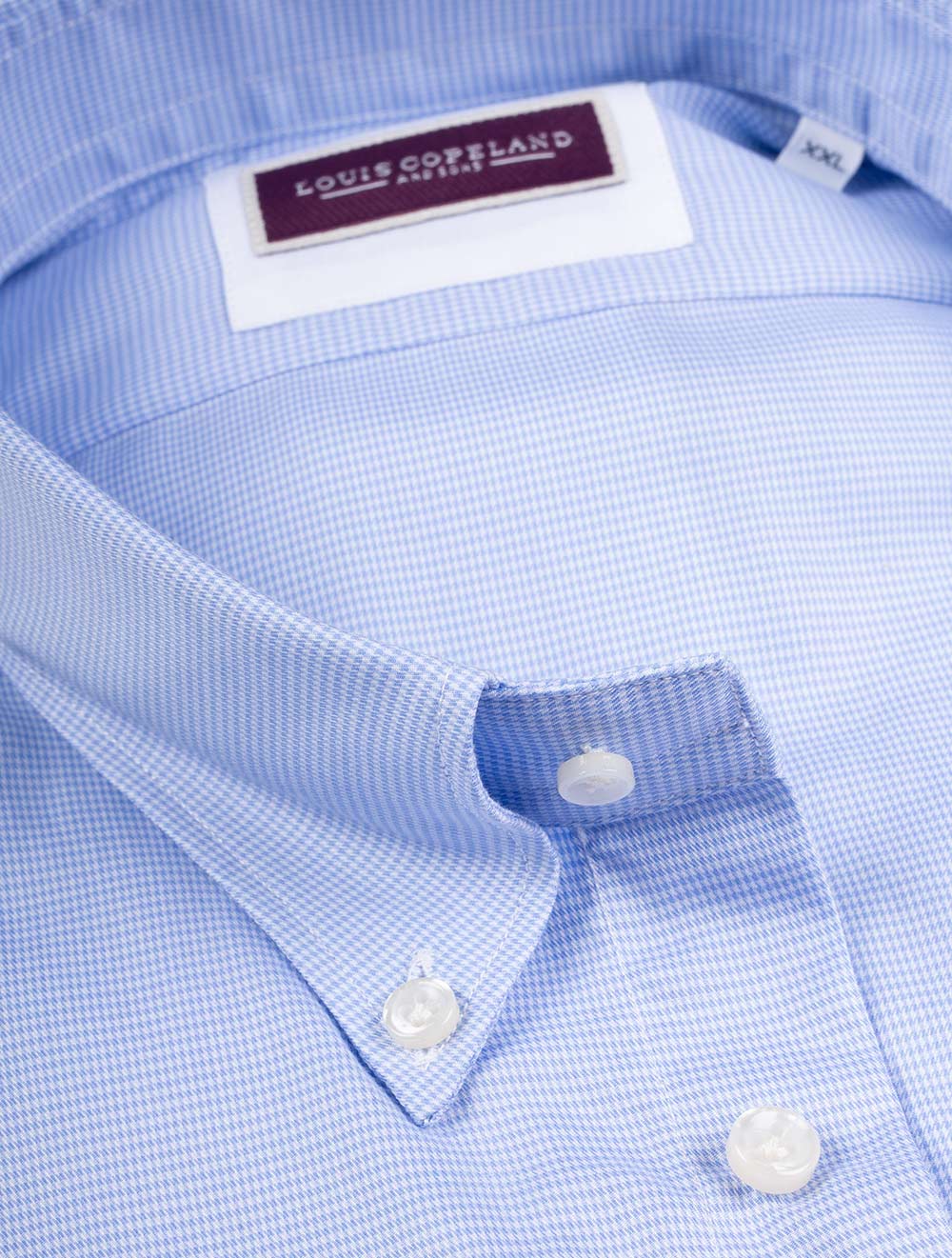 Louis Copeland Nailhead Buttondown Collar Shirt Blue | Stylish Men's ...