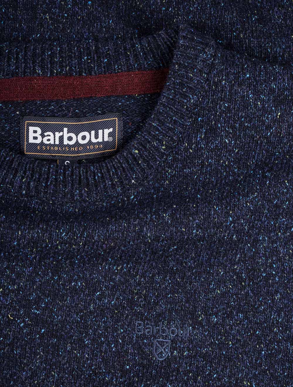 Barbour Essential Tisbury Crew Navy| Quality Men's Knitwear Collection ...