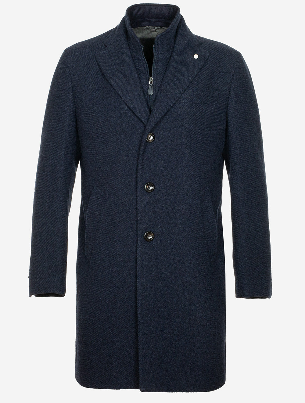 Lubiam Wool And Silk Overcoat Blue – Louis Copeland