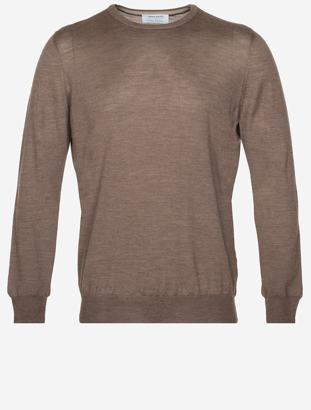 Gran Sasso Crew Longsleeve Taupe | Stylish Men's Casual Shirts Now at ...