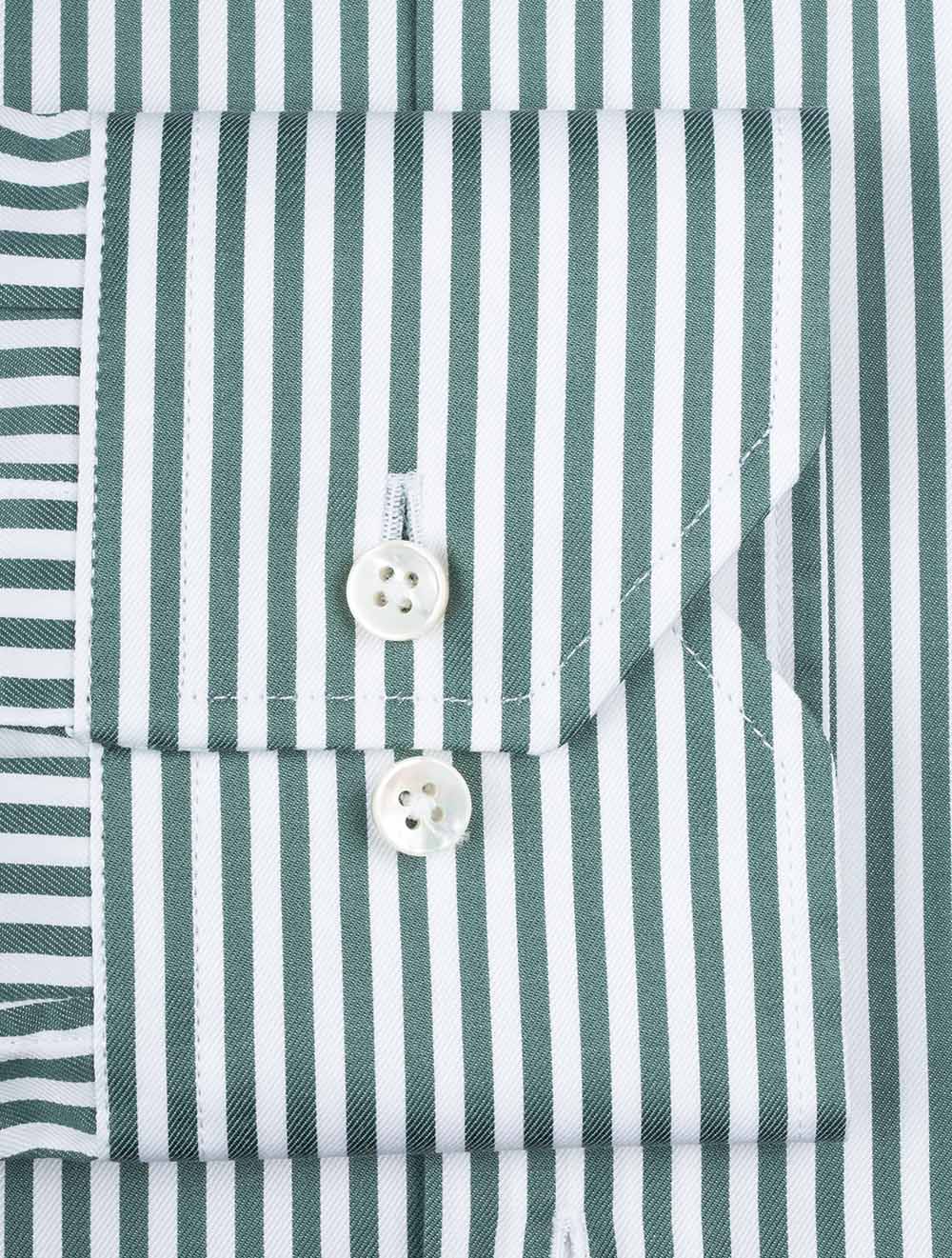 STENSTROMS Fitted Stripe Shirt Green