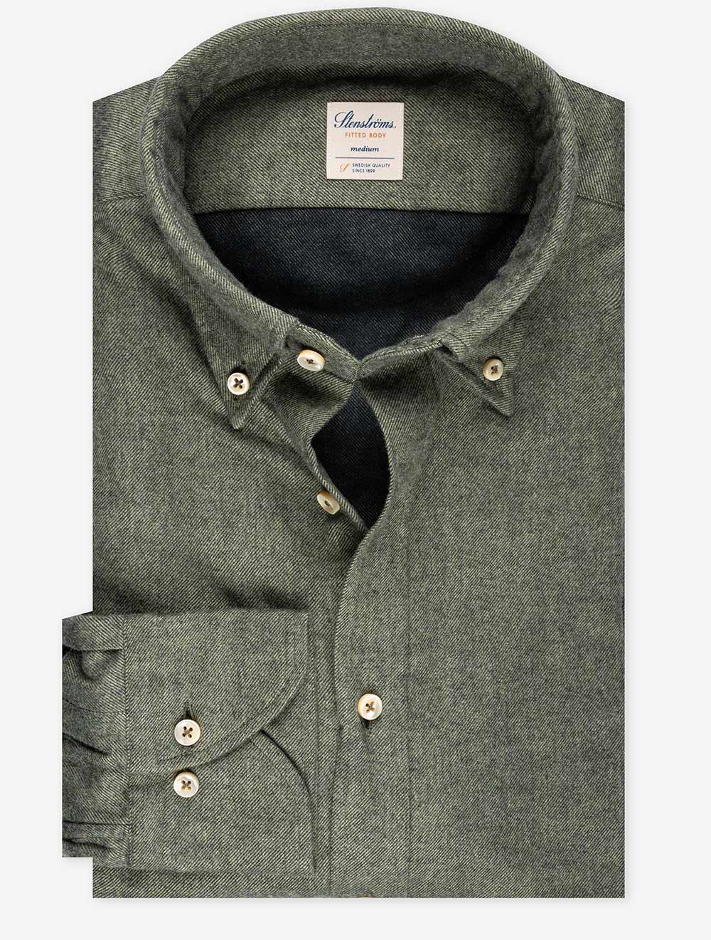 STENSTROMS Flannel Shirt Green