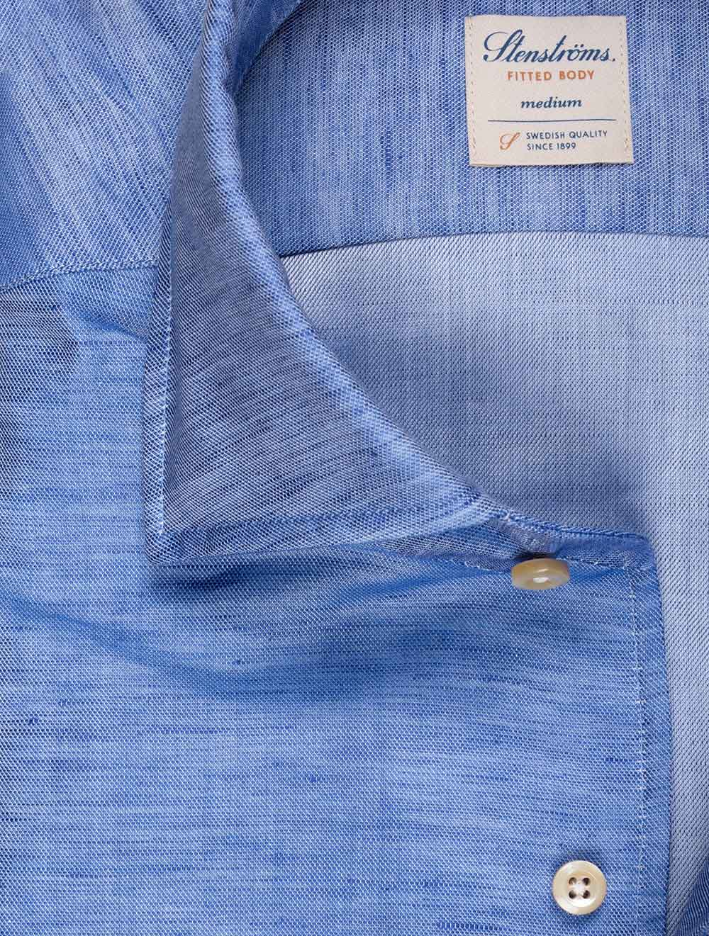 STENSTROMS Fitted Cotton Blend Shirt Blue