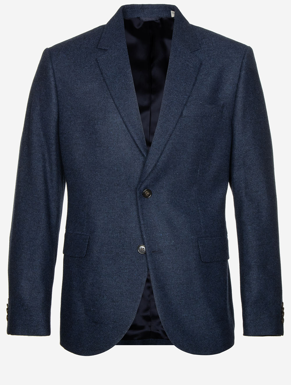 GANT Flannel Herringbone Suit Jacket Evening Blue | Men’s Tailored ...
