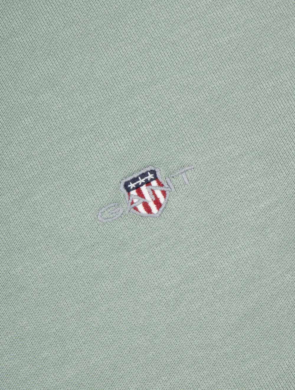 GANT Regular Shield Half Zip Sweat Ceramic Grey | Men's Knitwear at ...