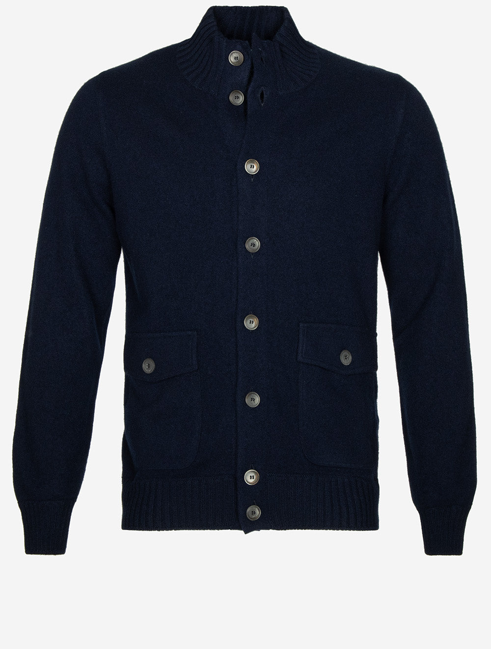 Gran Sasso Utility Jacket Navy| Luxury Italian Knitwear at Louis ...