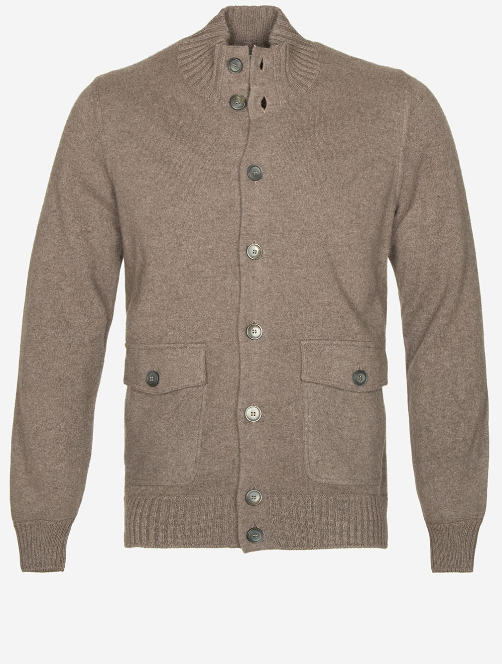 Gran Sasso Utility Jacket Brown | Luxury Italian Knitwear at Louis ...