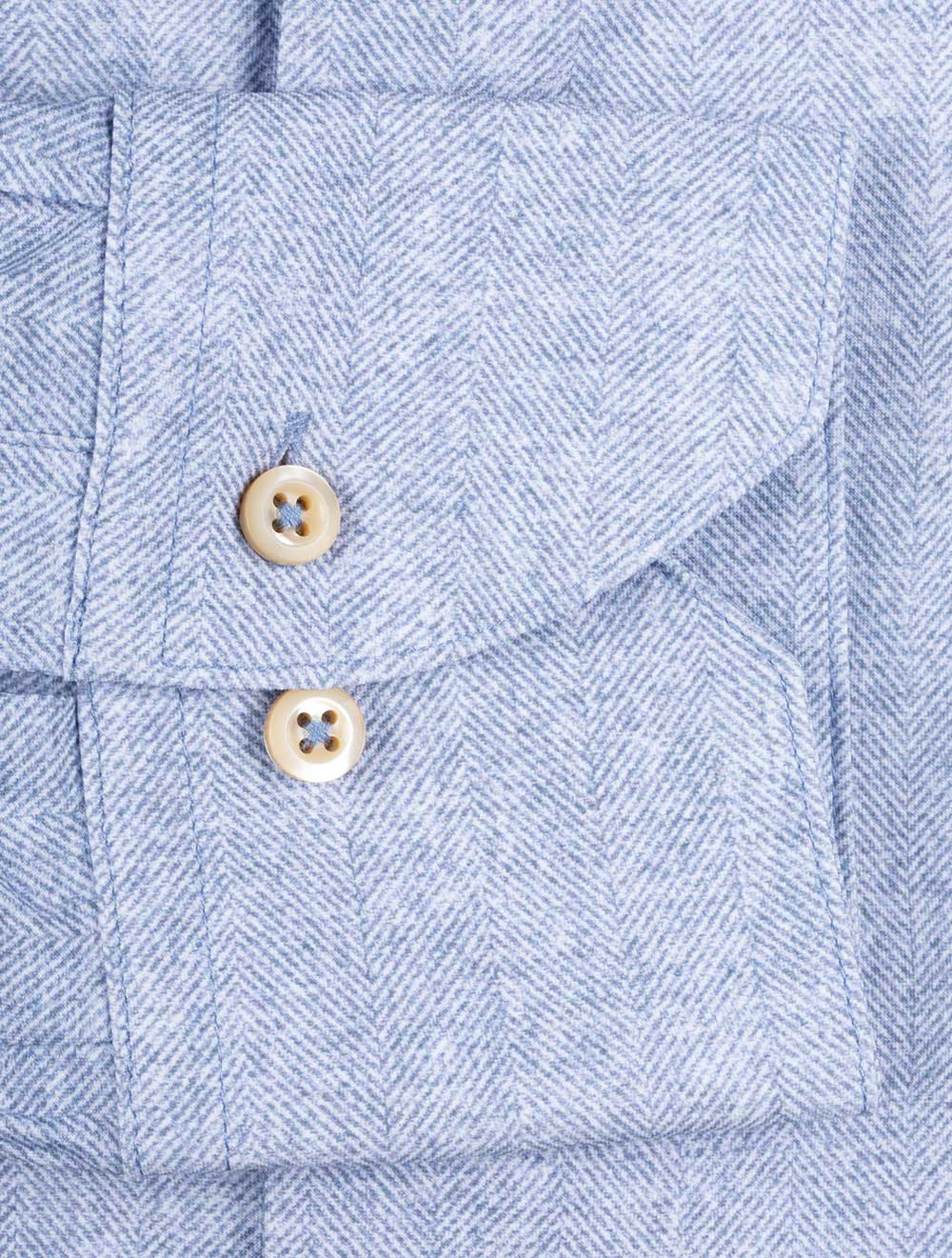 Stenstroms Slimline Herringbone Jersey Shirt Blue | Stylish Men's ...