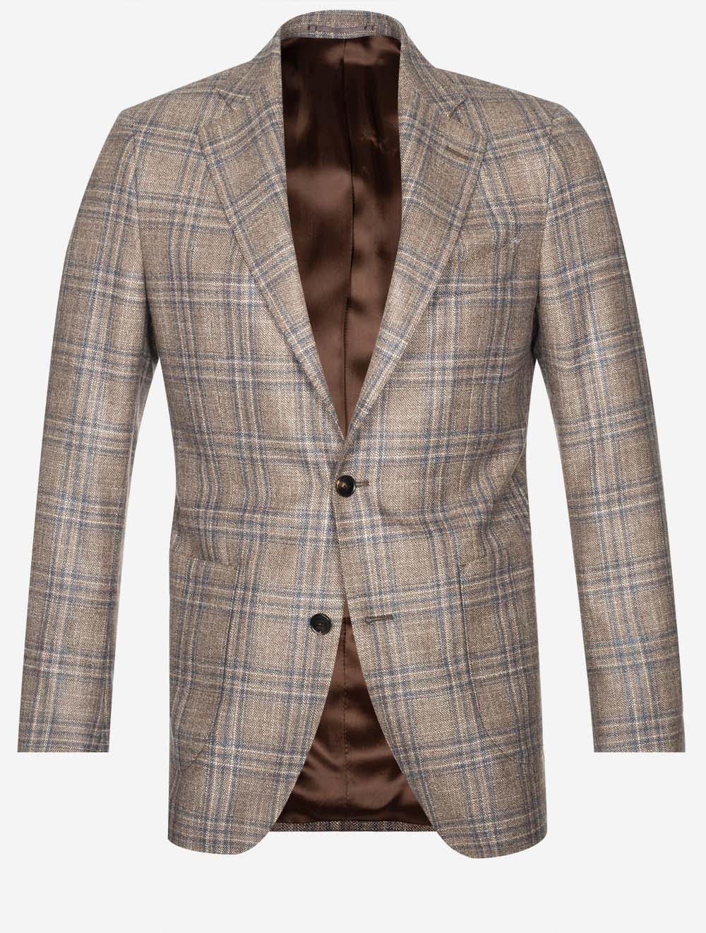 Louis Copeland Brown Glencheck Jacket Brown | Stylish & High Quality ...