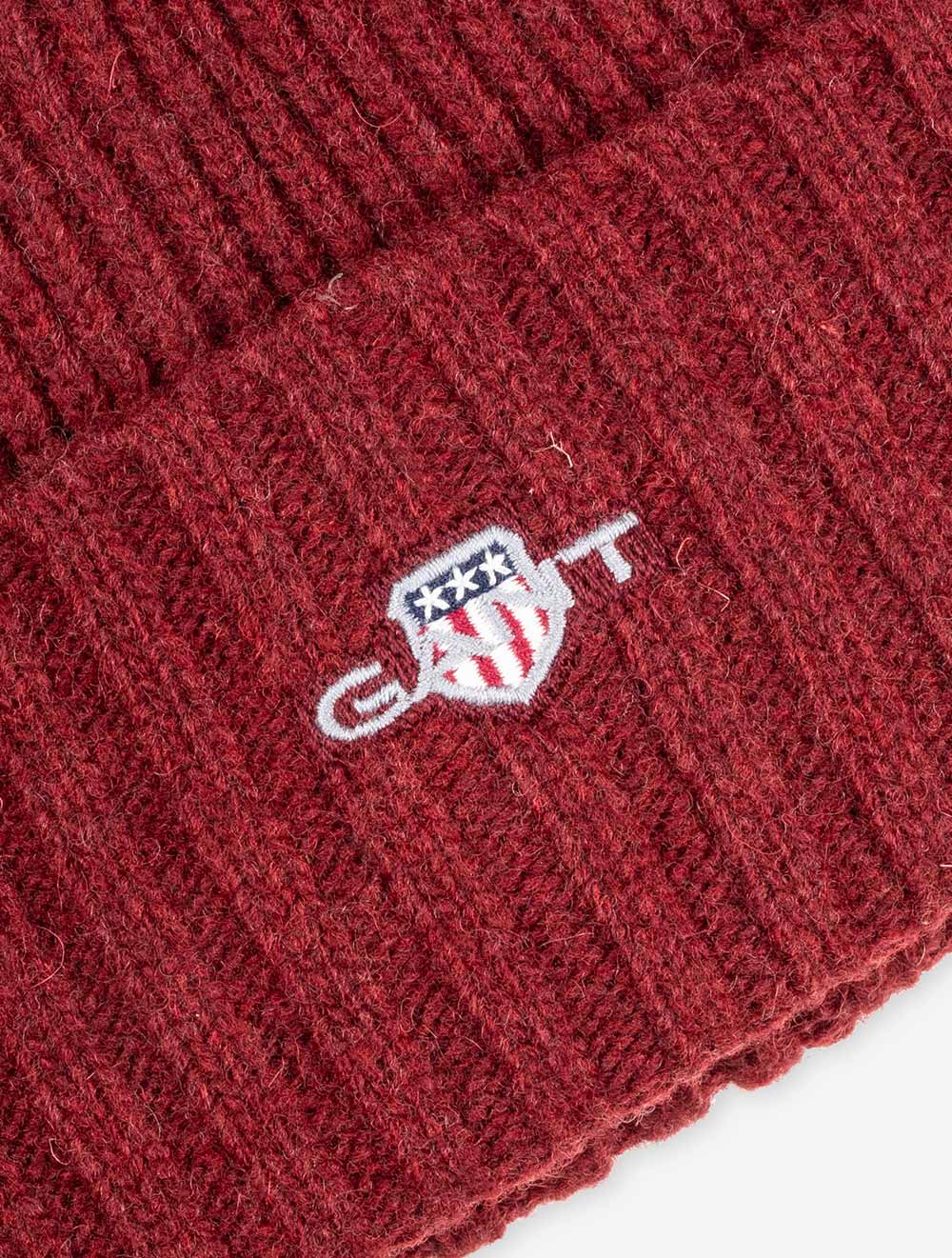 GANT Unisex Shield Wool Beanie Plumped Red