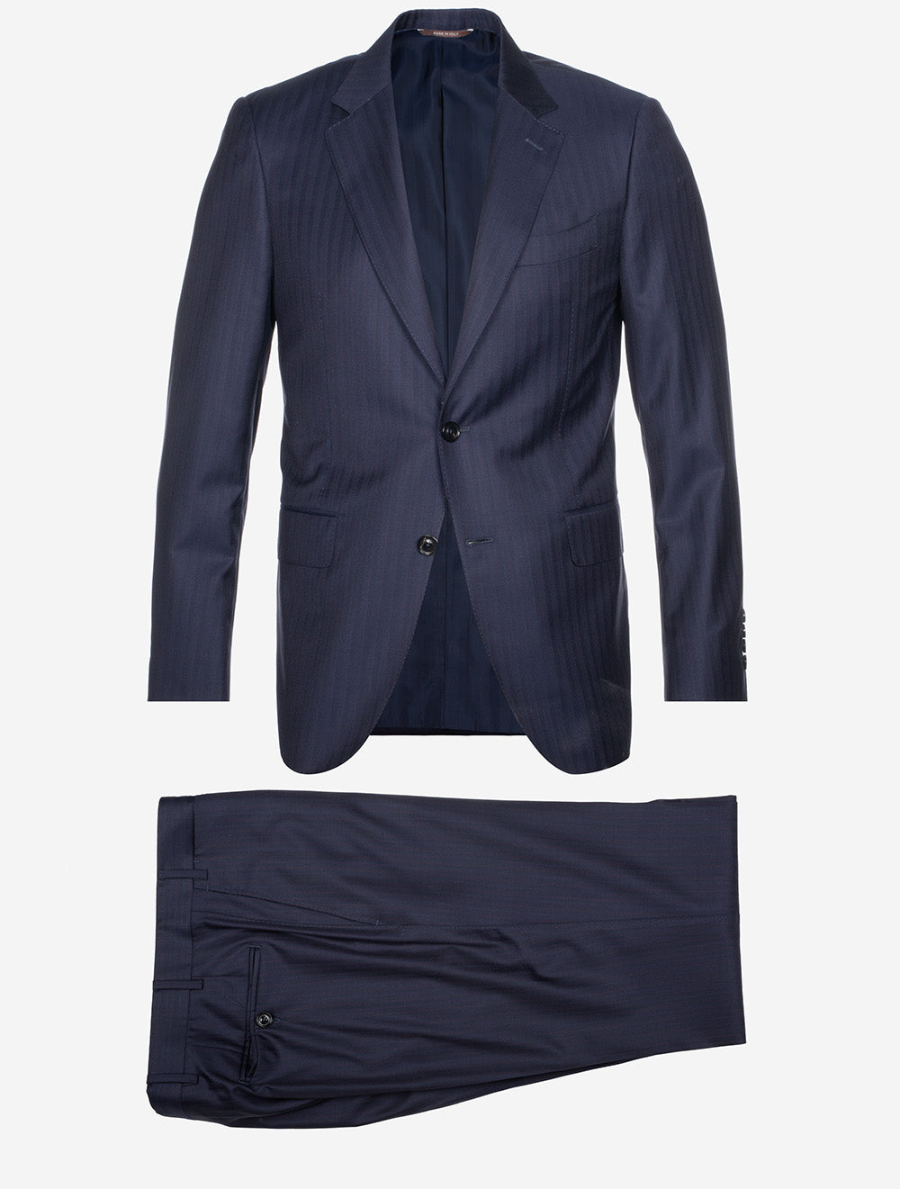 Canali Self Stripe 2 Piece Suit Navy | Men's Tailored Suits at Louis ...