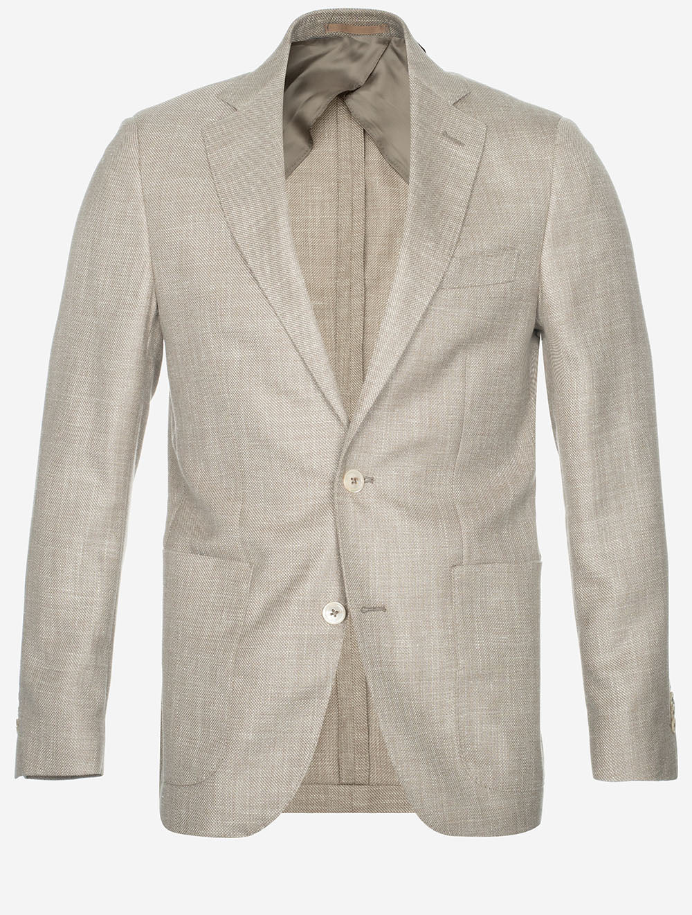 Louis Copeland Drago Wool Silk Linen Half Lined Jacket Beige | Stylish ...