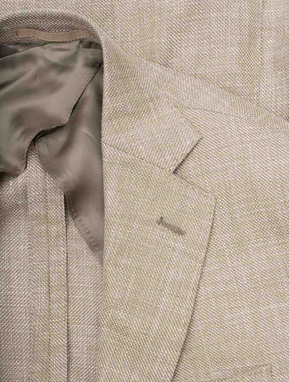 Louis Copeland Drago Wool Silk Linen Half Lined Jacket Beige | Stylish ...