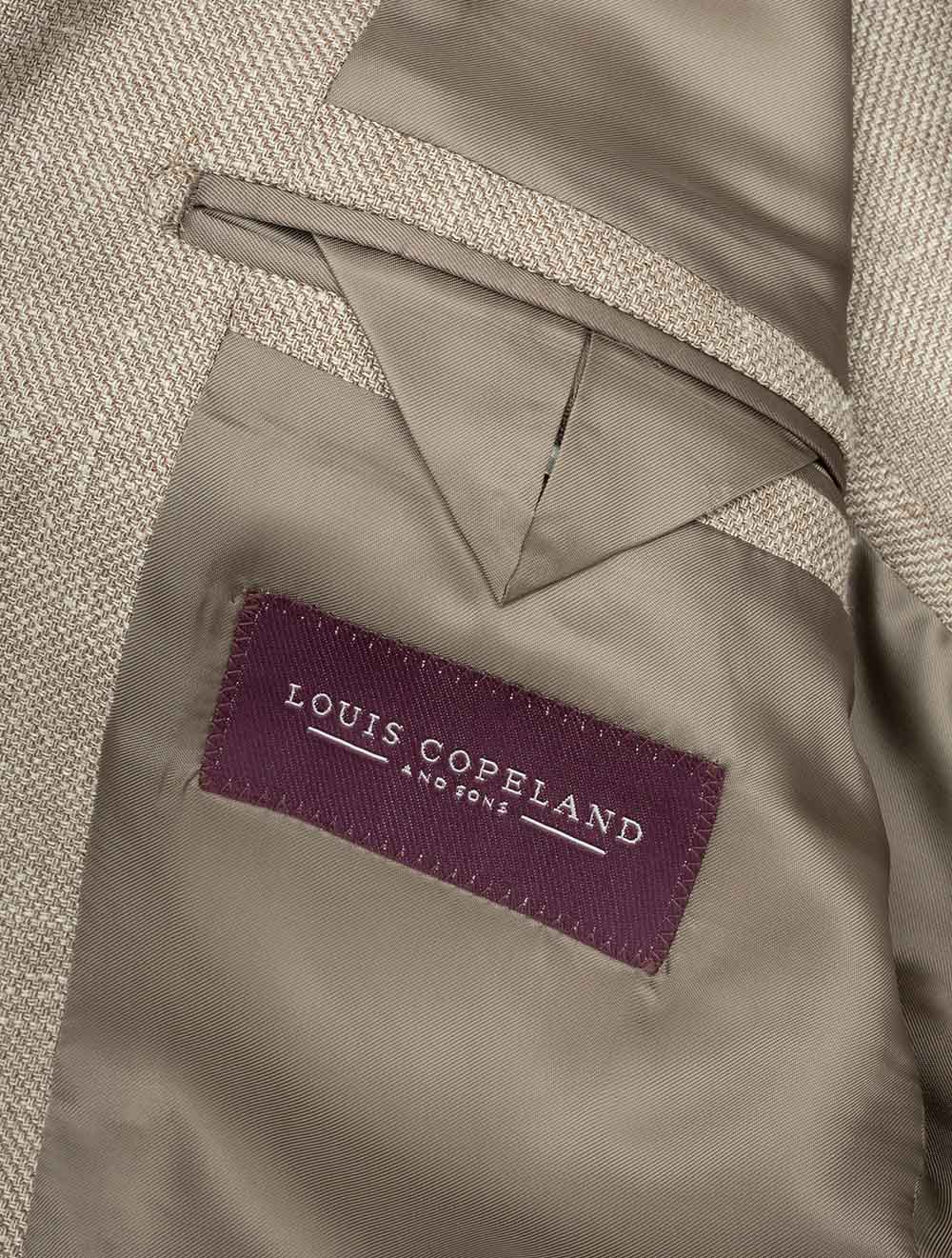 Louis Copeland Drago Wool Silk Linen Half Lined Jacket Beige | Stylish ...