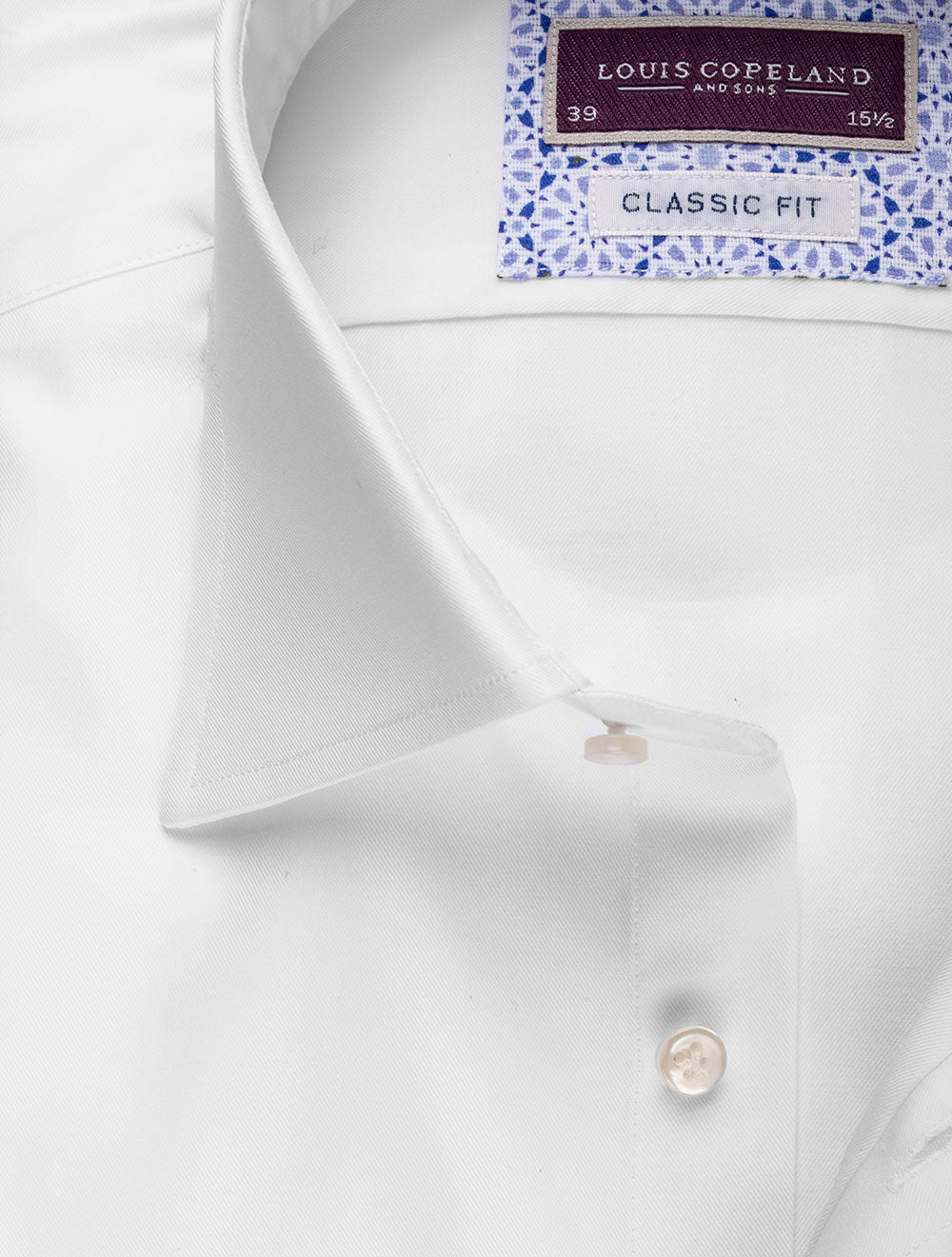 LC Thomas Mason Classic Fit Shirt White | Luxury Men’s Formal Shirt at ...