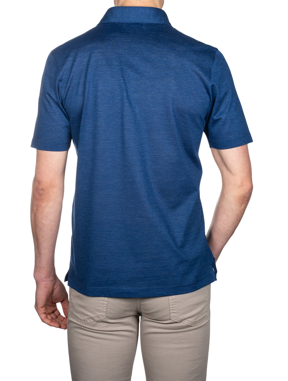 Gran Sasso 3 button Polo Shirt Blue | Luxury Men's Polo Shirts at Louis ...