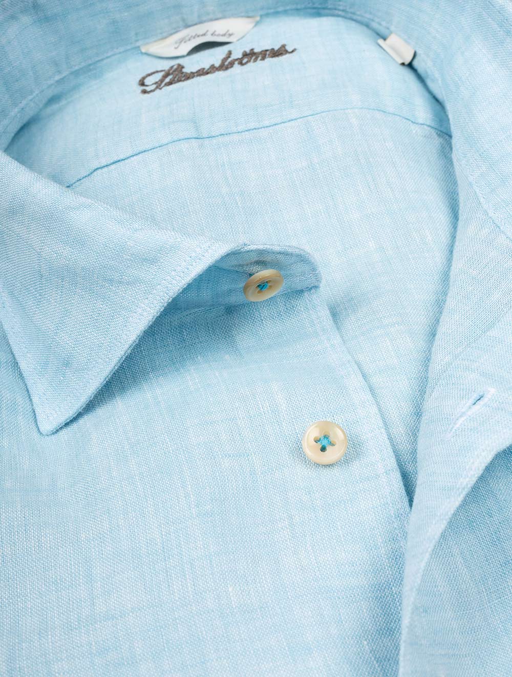 STENSTROMS Linen Shirt Aqua