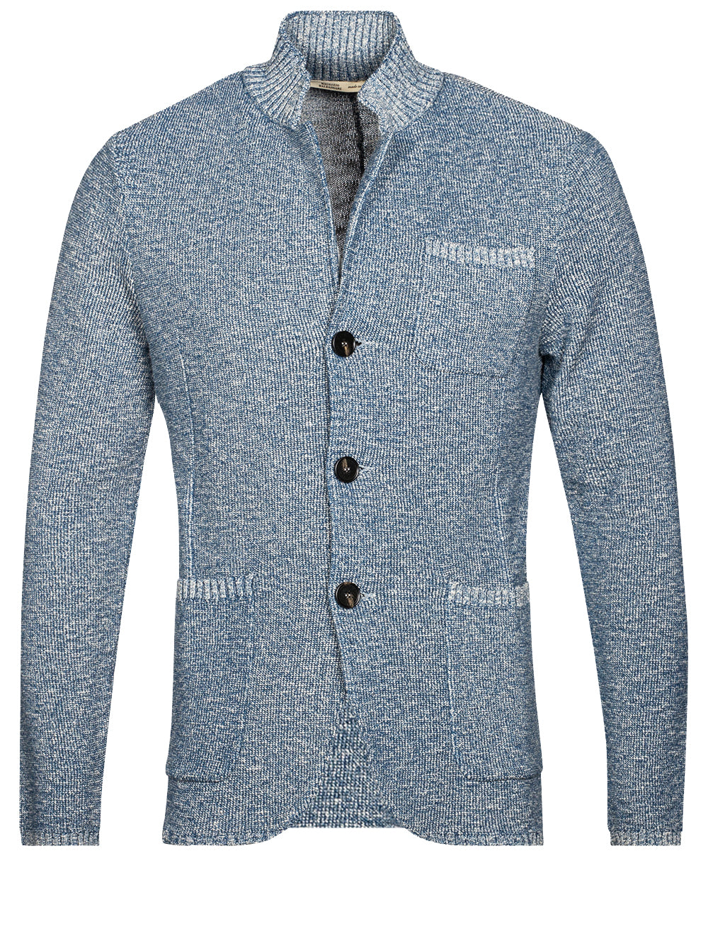 Maurizio Baldassari Knit Ribbed Swacket Blue | Premium Men's Swacket in ...