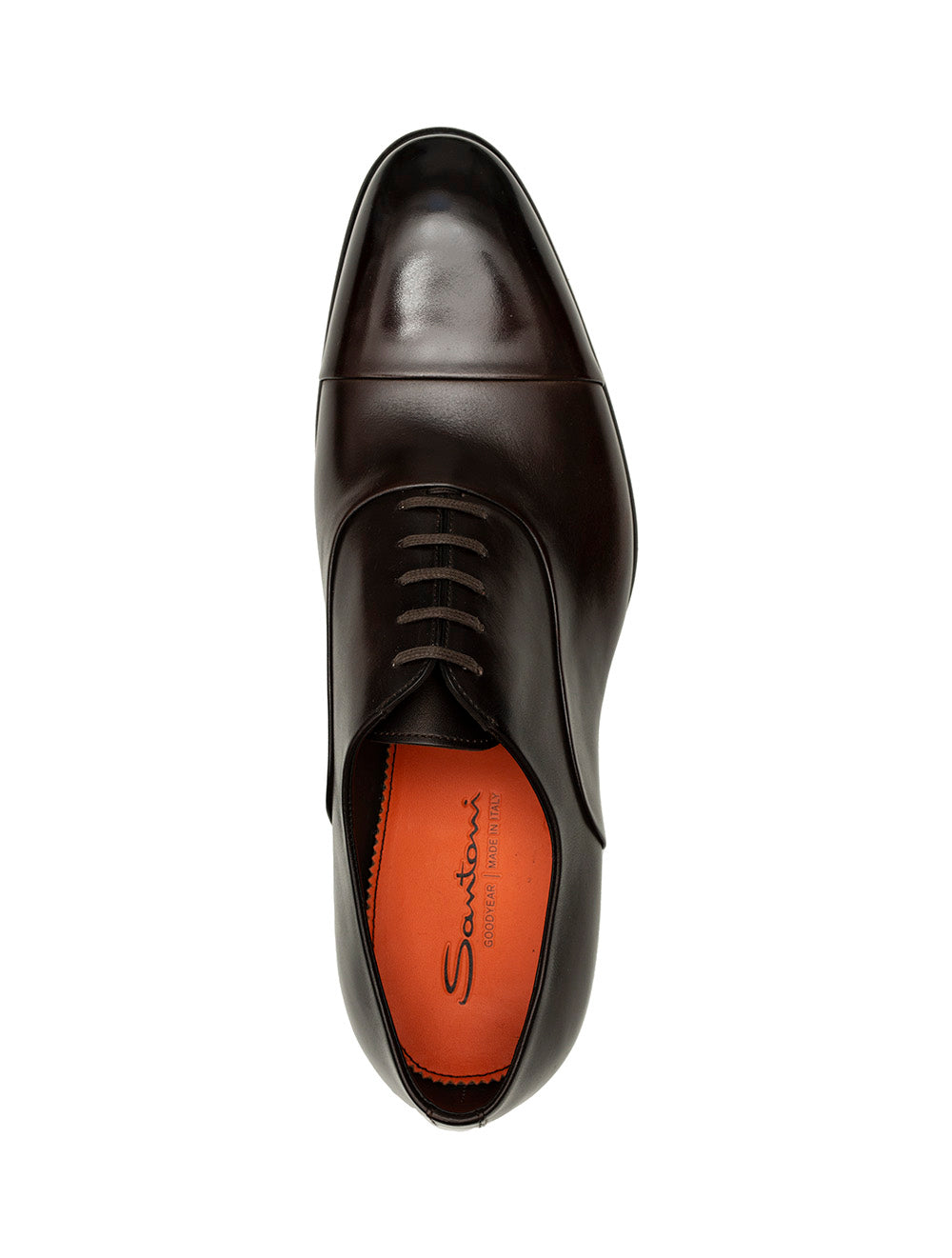 Santoni Oxford Toe Cap Shoe Brown | Stylish Men's Formal Footwear ...