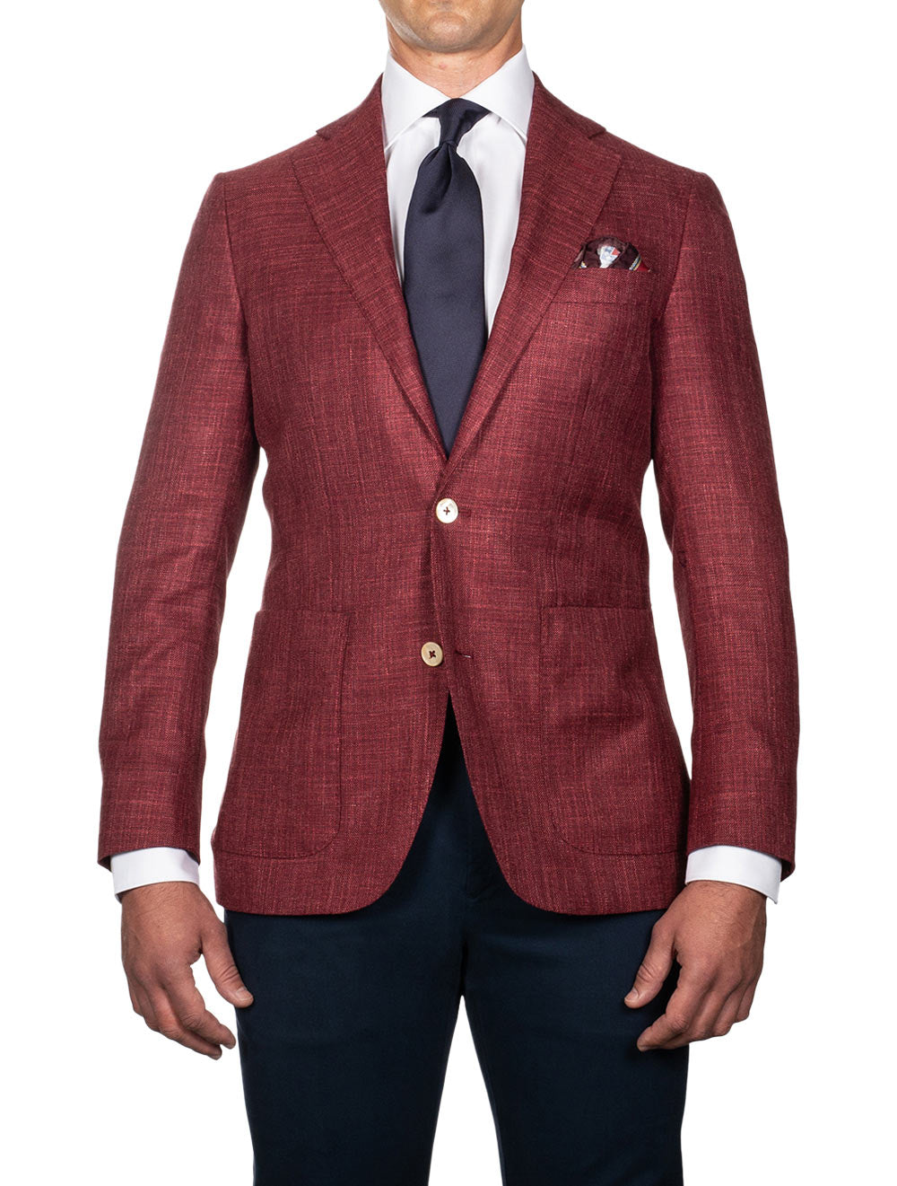Louis Copeland Loro Piana Wool Silk Sports Jacket Red | Stylish & High ...